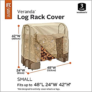 Classic Accessories Veranda Water-Resistant 4 Foot Log Rack Cover, Patio Furniture Covers