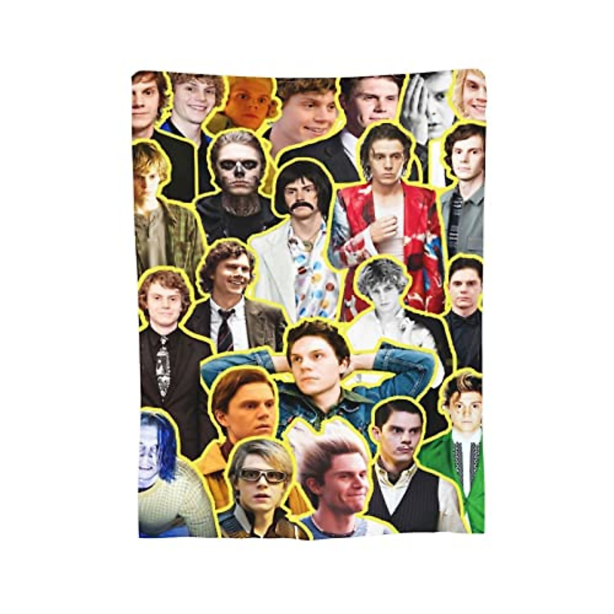 Blanket Evan Peters Soft and Comfortable Warm Fleece Blanket for Sofa, Office Bed car Camp Couch Cozy Plush Throw Blankets Beach Blankets