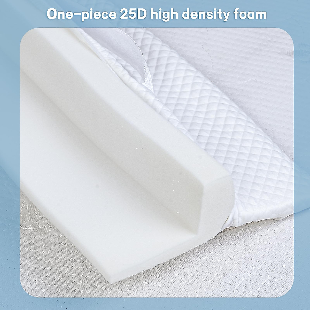 Siumir Twin to King Bed Converter Kit with Strap, 12'' Extra Wide Bed Bridge, Detachable and Machine-Washable Cover/Multiple Fixings/One-Piece Foam, Bed Connector for Stayover, Family Room