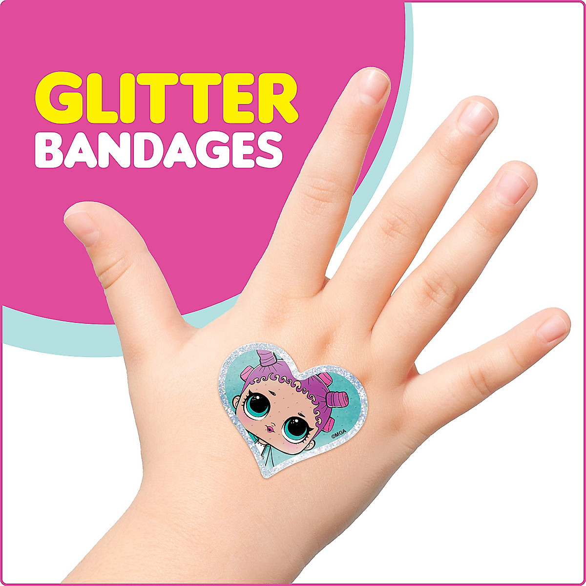 LOL Surprise! Shapes Glitter Kids Bandages, 20 CT, 3 Pack | Wear Like Stickers, Adhesive Bandages for Minor Cuts, Scrapes, Burns. Great Stocking Stuffer or White Elephant