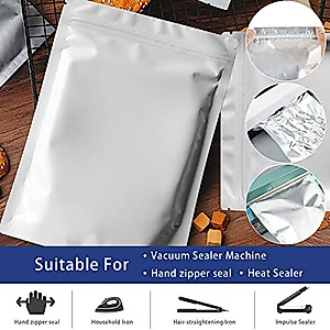 15 Pack Mylar Bags for Food Storage 5 Gallon, Resealable Stand Up Heat Sealable Bags with Zipper for Rice, Grains, Coffee Beans and Emergency Long Term Food Storage (15 Pcs Bags)