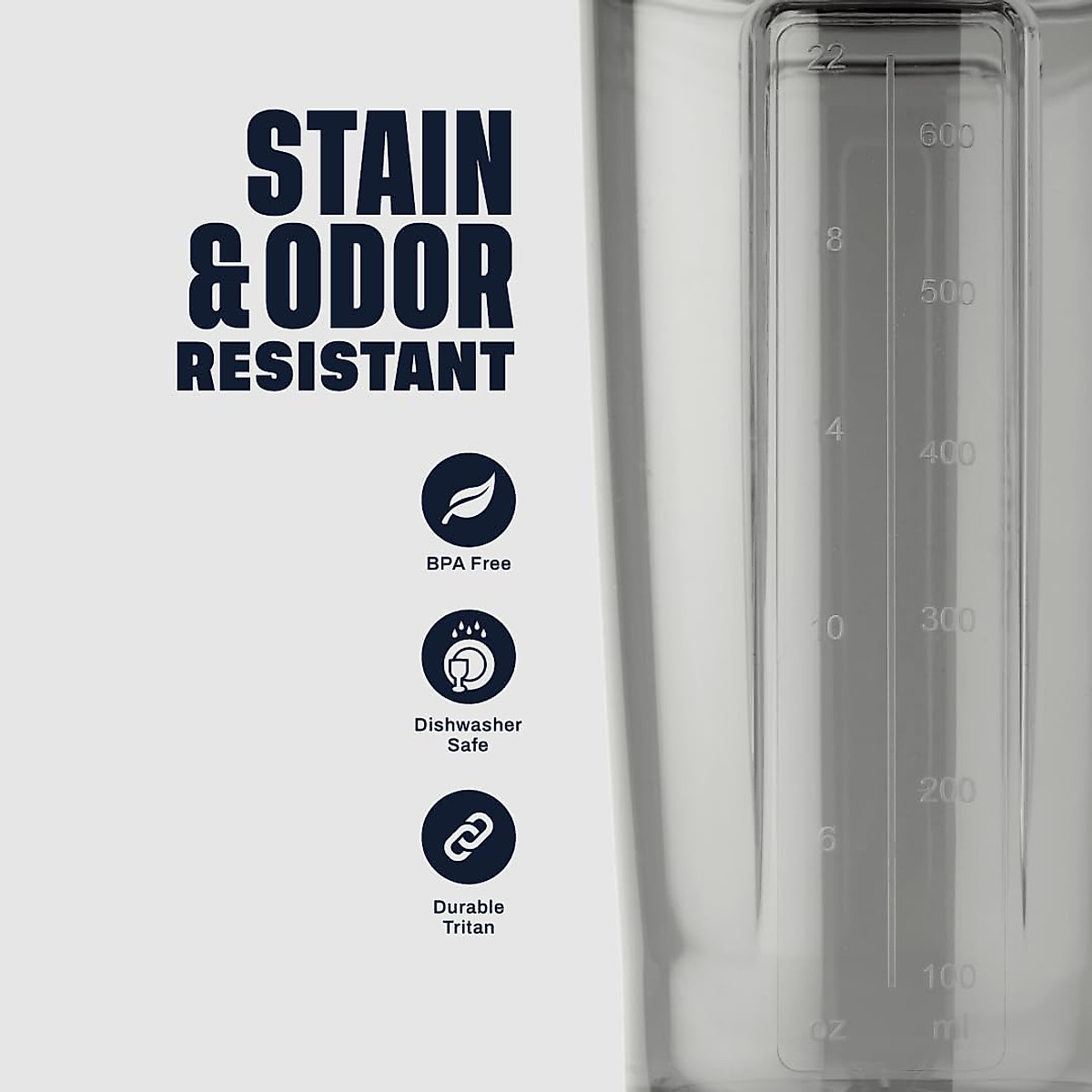 BlenderBottle Shaker Bottle Pro Series Perfect for Protein Shakes and Pre Workout, 28-Ounce, Pebble Grey