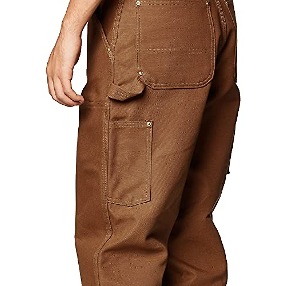 Carhartt mens Loose Fit Firm Duck Double-front work utility pants, Black, 44W x 32L US