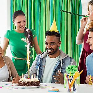 36 Rolls Jungle Safari Green Crepe Paper Streamers Hanging Party Streamers for Garden Theme Party Baby Shower Luau Hawaii Woodland Irish Lucky Day Birthday Backdrop Decoration, 1.8 Inch x 82 Ft/Roll