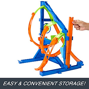 Hot Wheels Toy Car Track Set Corkscrew Twist Kit with 1:64 Scale Car, 2 Ways to Play, Connects to Other Tracks