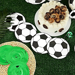 30 Pcs Soccer Ball Hanging Swirls Soccer Party Decorations Soccer Garland Soccer Party Supplies for Boys Kids Birthday Baby Shower Sports Themed Party Decoration
