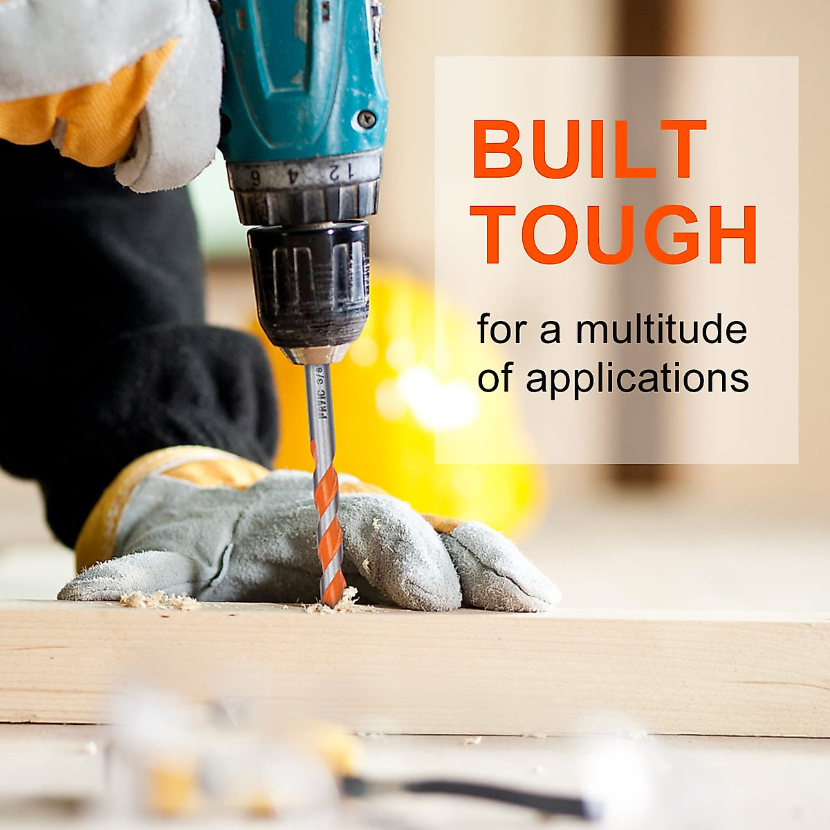 Overlord Punching Masonry Drill Bits Set for Tile, Brick, Cement, Concrete, Glass, Plastic, Cinder Block, Wood, Metal etc,Chrome Plated with Industrial Strength Carbide Tips (10 Pack) by Fryic