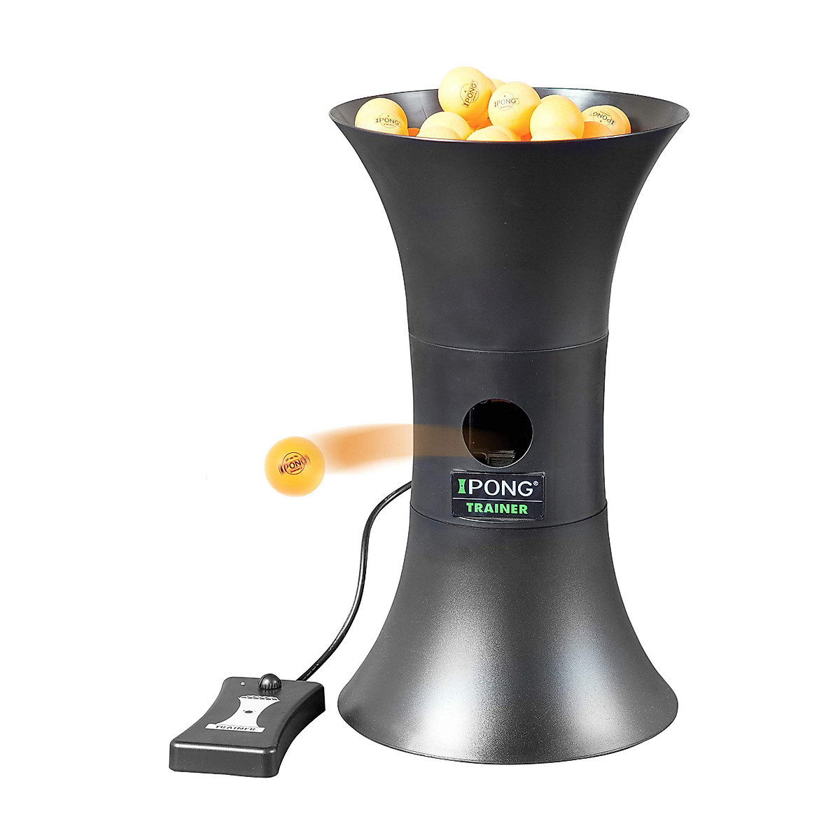 iPong Trainer Table Tennis Training Robot with 80 ABS Training Balls , Black