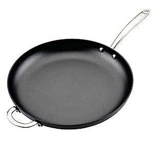 Rachael Ray 80089 Professional Hard Anodized Nonstick Frying/Fry Pan/Skillet with Helper Handle, 14 Inch - Gray
