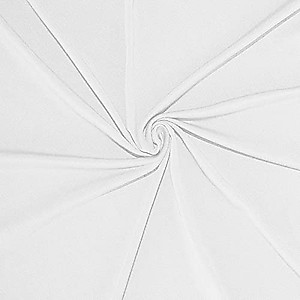 BalsaCircle 41-50 gallons White Stretchable Spandex Round Waste Trash Bin Container Cover Wedding Party Fundraiser Decorations