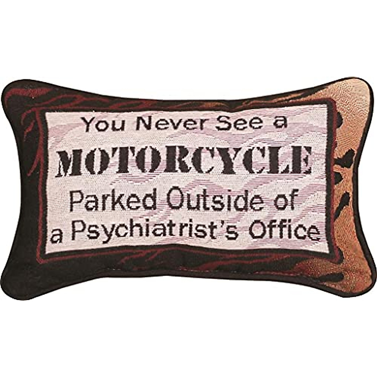 Manual 12.5 x 8.5-Inch Decorative Throw Pillow, You Never See a Motorcycle