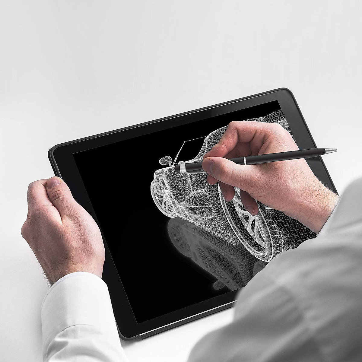 PRO Stylus Pen for Bose SoundSport Free with Ink, High Accuracy, Extra Sensitive, Compact Form for Touch Screens [3 Pack-Black-Red-Silver]