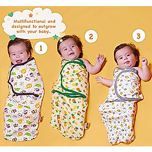 Baby Swaddle Blanket Wrap for Newborn Boy & Girl - Baby Swaddles 0-3 Months - Velcro Swaddle - Baby Swaddlers - Adjustable Infant Swaddling Blankets - Baby Swaddle Sleep Sacks - Infant Swaddle Warp