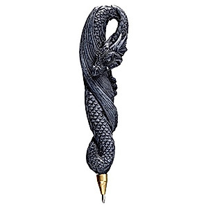Design Toscano Gargoyles & Dragons: Dermott Sculptural Pen, 1 Count (Pack of 1), Greystone
