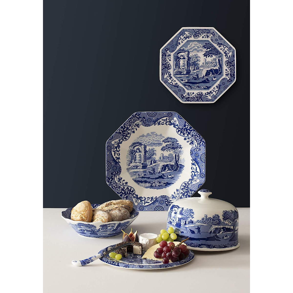 Spode Blue Italian Dinner Plates - Set of 4 (10.5 inch Dinner Plate)