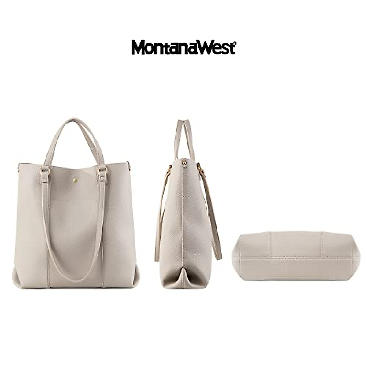 Montana West Tote Bag for Women Purses and Handbags Top Handle Satchel Purse Large Shoulder Handbag MWC-C021BG