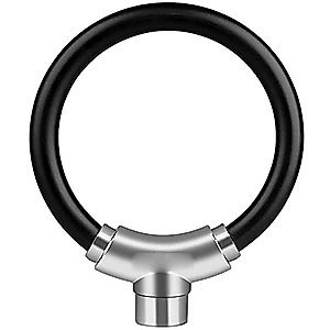 Bicycle Lock, Anti-Theft Steel Cable Lock, Portable Mini Ring Lock Mountain Road Bike Riding Equipment Accessories(Color:Black)
