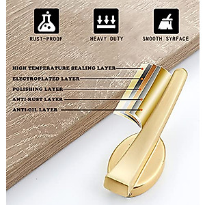 Gold Wall Hooks Coat Hooks 4 Pack Towel Hooks Wall Mounted Single Hook Heavy Duty Hardware Robe Hooks for Hanging Brushed Gold Hooks Zinc Alloy Hooks for Bathroom Garage Entryway Kitchen Home