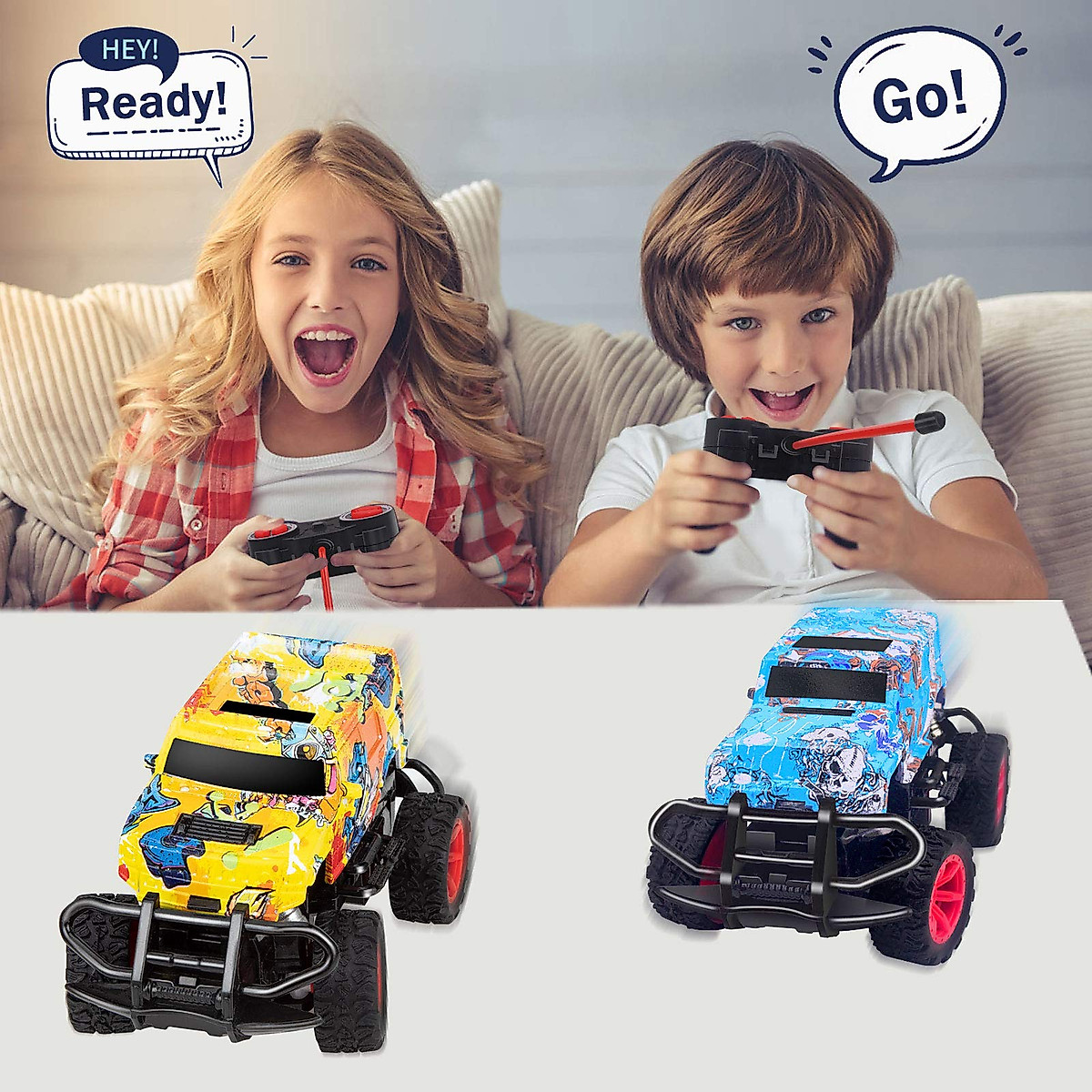 NARRIO Kids Toys for 3 4 5 6 Year Old Birthday Gift, Remote Control Car for Boys 3-5 RC Cars Monster Trucks Age 4-7, Christmas Teen Gifts for 3-7 Year Old , Toddler Age 2-6