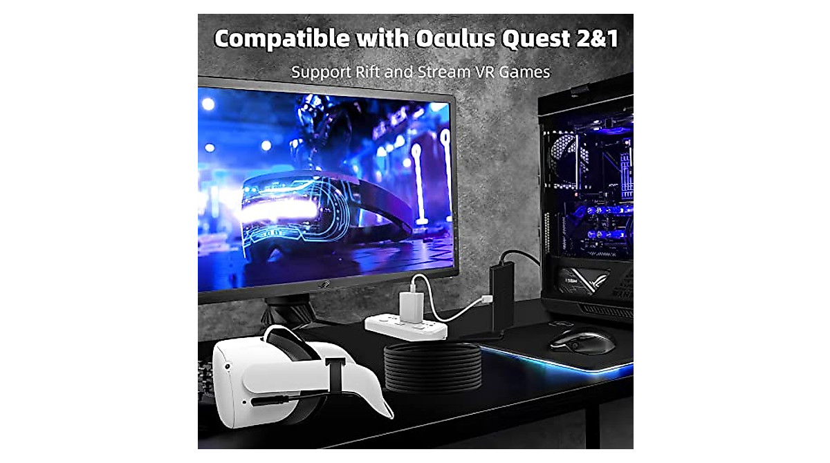 Kuject 16FT Link Cable for Oculus Quest 2 & Pro