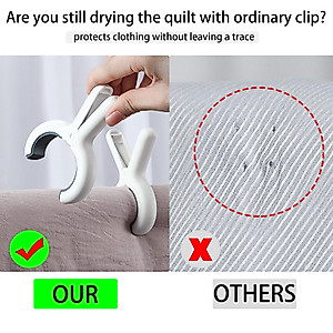 9 Pack Plastic Clothes Pins Colored, Heavy Duty Laundry Clips to Keep Your Quilt, Windproof Strong Grip Clothespins for Beach Towels, Blankets, Dry on Clothesline & Hanging Rack