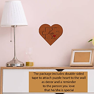 Personalized Will You Be My Girlfriend Sign - Engraved Wood Surprise Relationship Proposal Ideas, Custom Name Missing Piece Puzzle Decorations, Will You Be My Boyfriend Card Wood, Quieres Ser Mi Novia