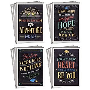 Hallmark Graduation Card Assortment (16 Cards with Envelopes) Inspirational Quotes