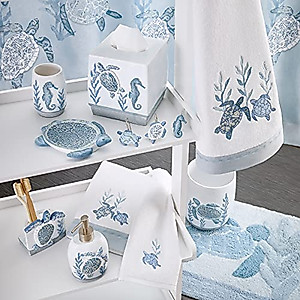 Avanti Linens - Wastebasket, Decorative Trash Can, Sealife Inspired Bathroom Decor (Caicos Collection)