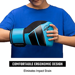 Hayabusa S4 Kids Boxing Gloves for Boys and Girls - Blue, 6 oz