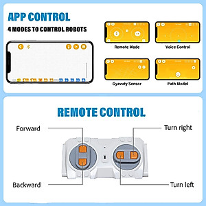 eirix Building Block Robot Kits,Remote Control Robotics & App Control Engineering STEM Robot Learning Educational Building Toys Gifts for Kids Boys Girls Birthday Christmas Age of 8-14