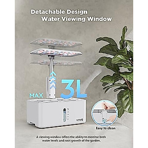 Hydroponics Growing System Indoor Garden: 8 Pods Herb Garden Kit Indoor with LED Grow Light Quiet Smart Water Pump Automatic Timer Healthy Fresh Herbs Vegetables - Hydroponic Planter for Home Kitchen