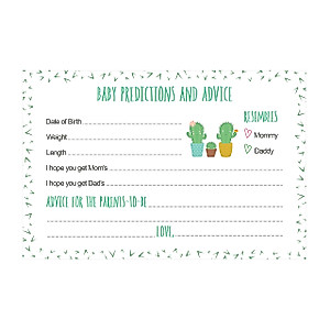 Cactus Predictions and Advice Baby Shower Cards - 24 count