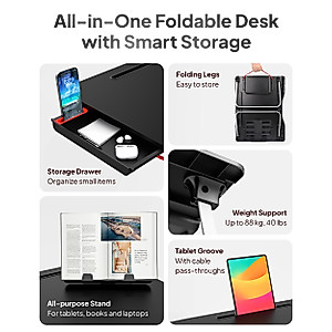 Cooper Mega Table XXL Extra Large Lap Desk for Bed | Laptop Table, Portable Desk, Bed Laptop Desk, for Bed, Desk, Laptop, Writing, Computer Bed Table for Laptop | Floor Table, Floor Desk for Adults