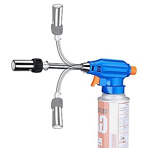 Upgraded Butane Grill & Cooking Blow Torch, Kitchen Torches Head Cooking Adjustable Kitchen Culinary Grilling Tool For Sous Vide, Creme Brulee, Baking, Outdoor BBQ (Tank Not Included)