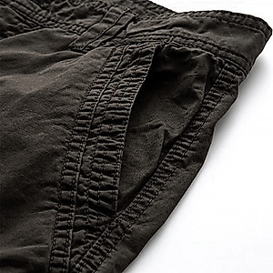 Men's Cotton Twill Multi Pockets Shorts Lightweight Relaxed Fit Cargo Short Casual Outdoor Military Short Pants (Dark Grey,38)