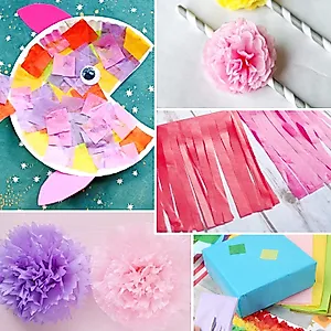 400 Sheets Tissue Paper Bulk for Gift Bags, 40 Assorted Colored Tissue Paper for Crafts, Multicolor Tissue Paper for Gift Wrapping, Small Business Packaging, Art Tissue Paper 8 x 11.5