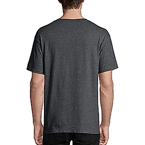Hanes Men's Essentials Short Sleeve T-shirt Value Pack (4-pack),charcoal heather,X LARGE