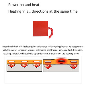 Harissess 5PCS Silicone Rubber Heating Pad,12V 7.5W Heating Baking Mats Electric Blanket Flexible Mat Constant Temperature 200℃ Max (50x50mm）