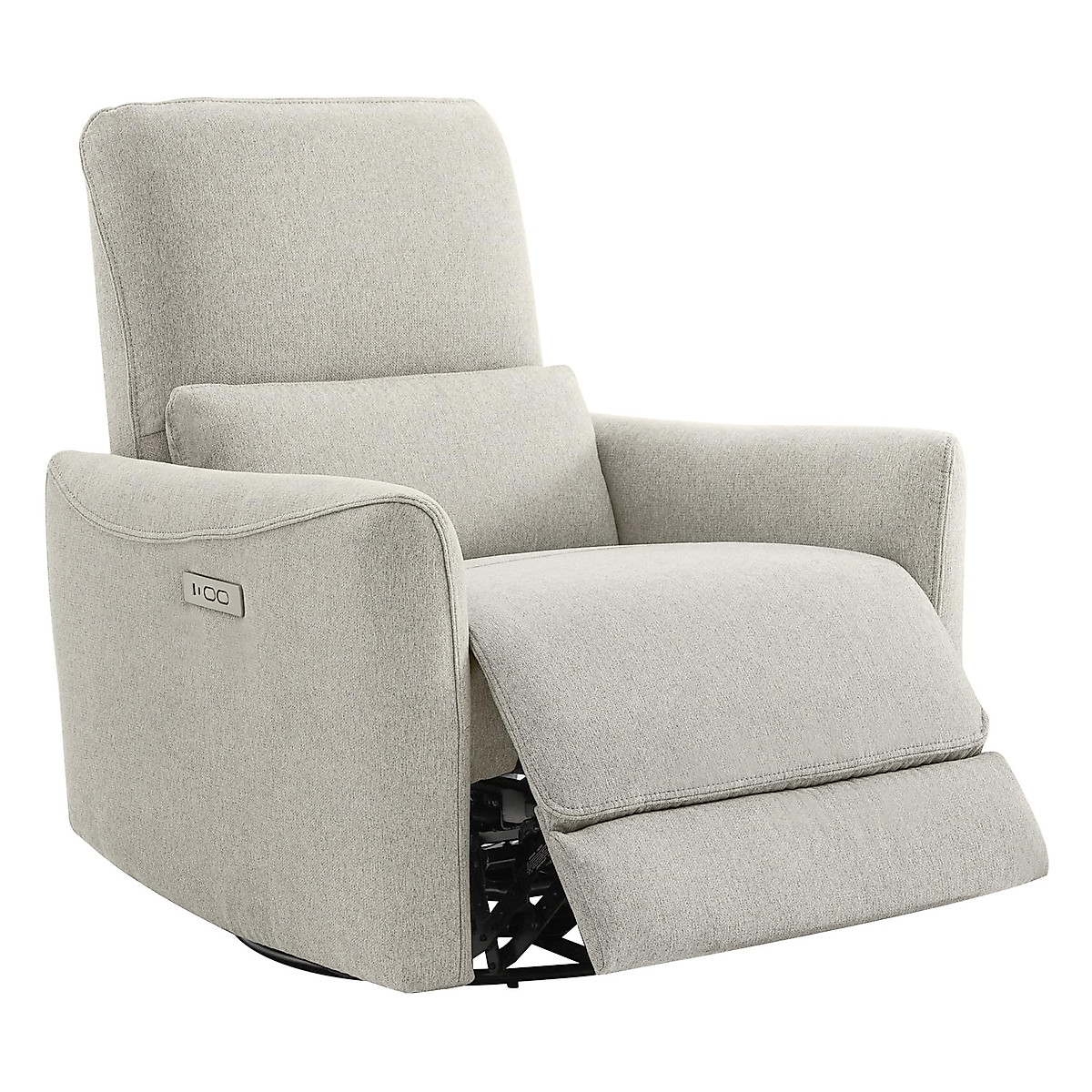CHITA Power Recliner Chair Swivel Glider, FSC Certified Fabric Living Room Nursery Reclining Sofa Chair with Lumbar Support, Dove Grey