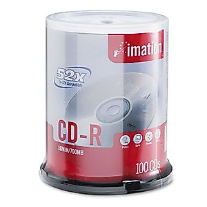 Imation 66000108705 52x Certified CD-R 700MB 80 Min 100 Pack Spindle Imation
