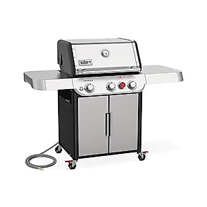Weber 37300001 Genesis S-325S NG SS Gas Grill, Stainless Steel