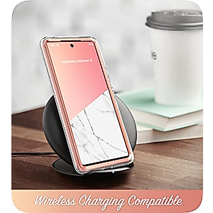 i-Blason Cosmo Series Case for Google Pixel 6 (2021), Slim Full-Body Stylish Protective Case Without Built-in Screen Protector (Marble) Pink