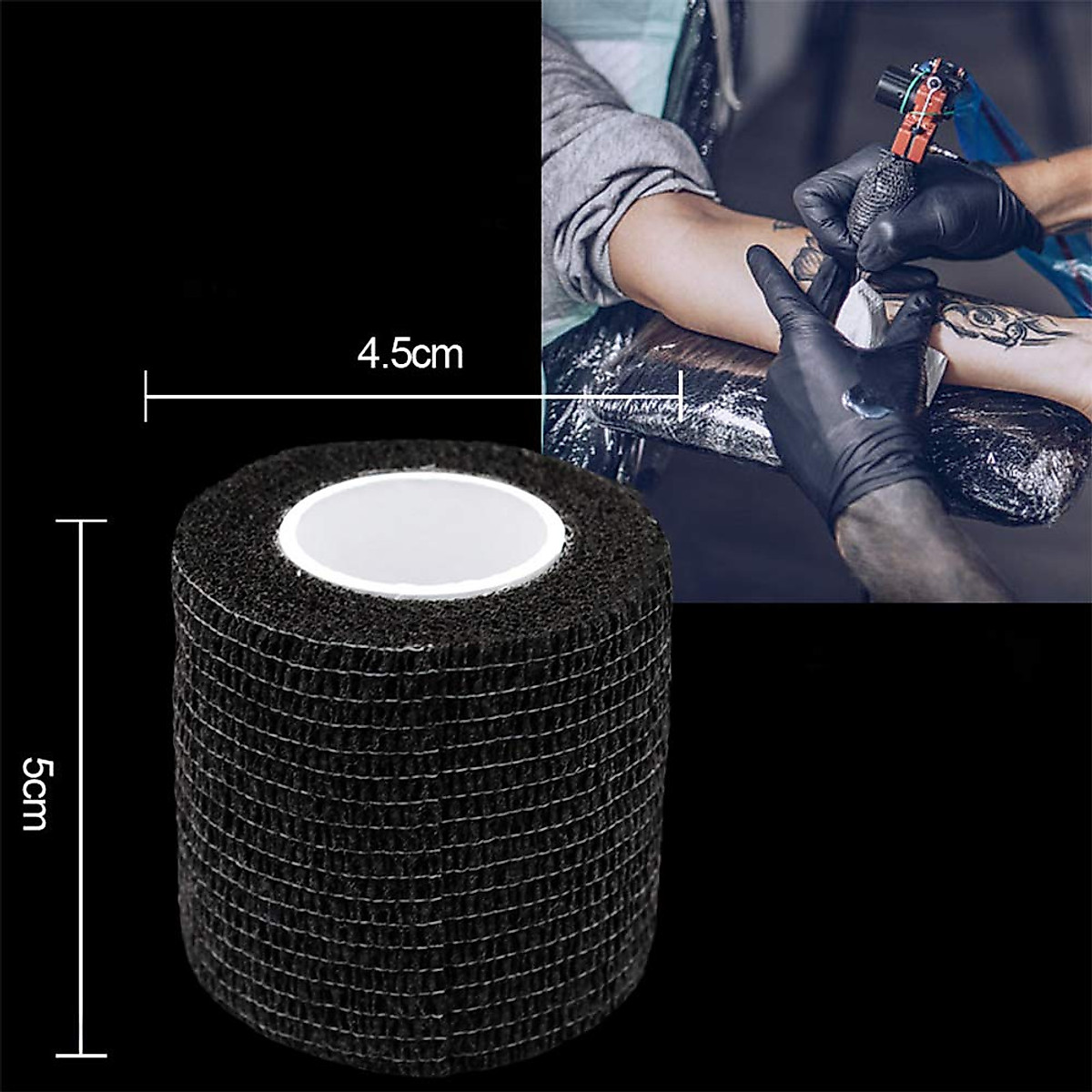 Tattoo Grip Tape Wrap Cover - Autdor 6Pcs 2" x 5 Yards Tattoo Machine Tape Cohesive Elastic Bandage Rolls Self-Adherent Tape for Grip Tube Accessories Sports Tape