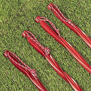 MSR Cyclone 10" Tent Stake, 4 Pack, Red