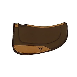 Diamond Wool Contoured Felt Ranch Western Saddle Pad for Horses 30x30 Round – 1/2" Thickness, Hunter Green