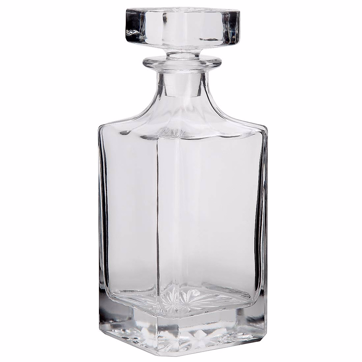 Lily's Home Glass Decanter with Glass Stopper, Let Your Favorite Vintages Breathe with this Beautifully Stylish and Functional Piece (26 Ounces)