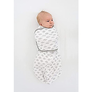 SwaddleDesigns Omni Swaddle Sack® Arms Up Half-Length Sleeves & Mitten Cuffs, Easy Swaddle Transition, Hedgehogs, 0-3 Month