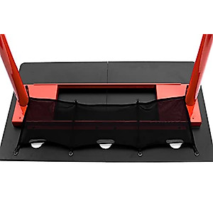 Arozzi Arena Leggero Gaming and Office Desk with Full Surface Water Resistant Desk Mat Custom Monitor Mount Cable Management Cut Outs Under The Desk Cable Management Netting - Red