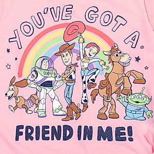 Disney Pixar Toy Story Woody Buzz Lightyear Jessie Toddler Girls T-Shirt and Shorts Outfit Set Toy Story Pink 2T