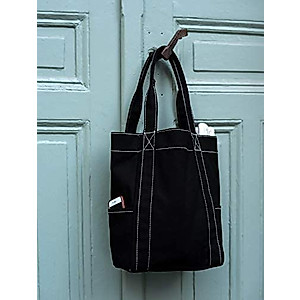 Tag&Crew Women's Urban Tote Easy to Carry Shoulder Handbag with Multiple Pockets - Black